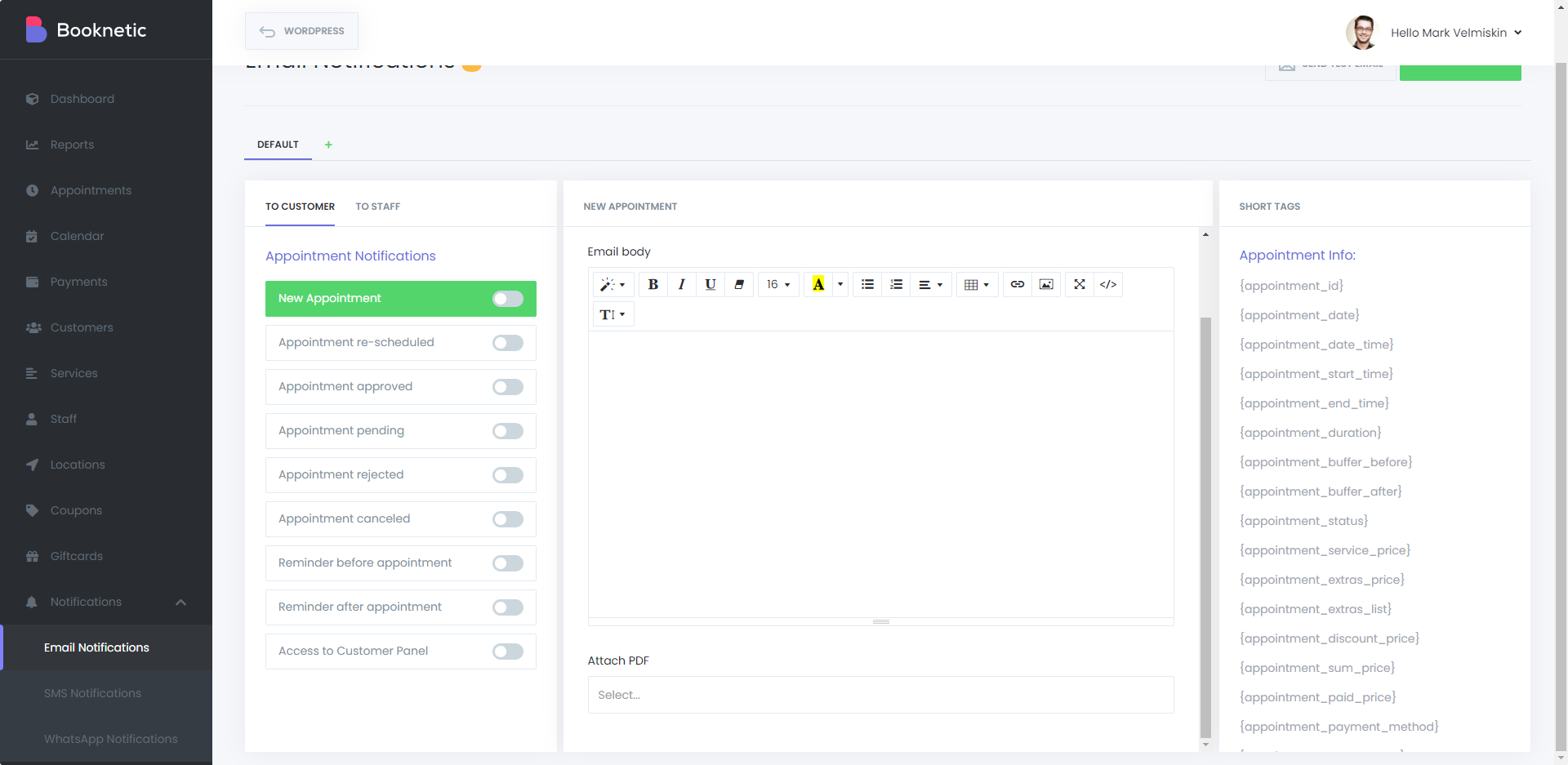 Booknetic. Wordpress Appointment Booking Plugin with Email Notifications